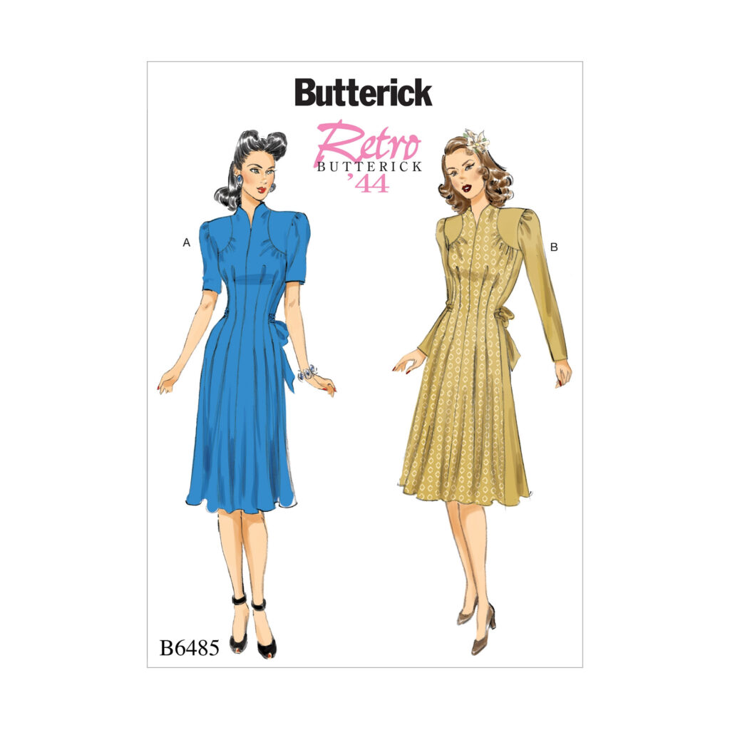 Butterick Schnittmuster - Retro - B6485 - Kleid der 40er Jahre